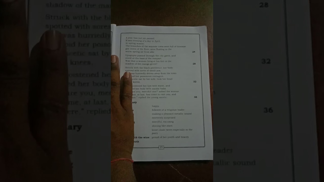 9th class Poem 1 Upagupta -part -1 - YouTube