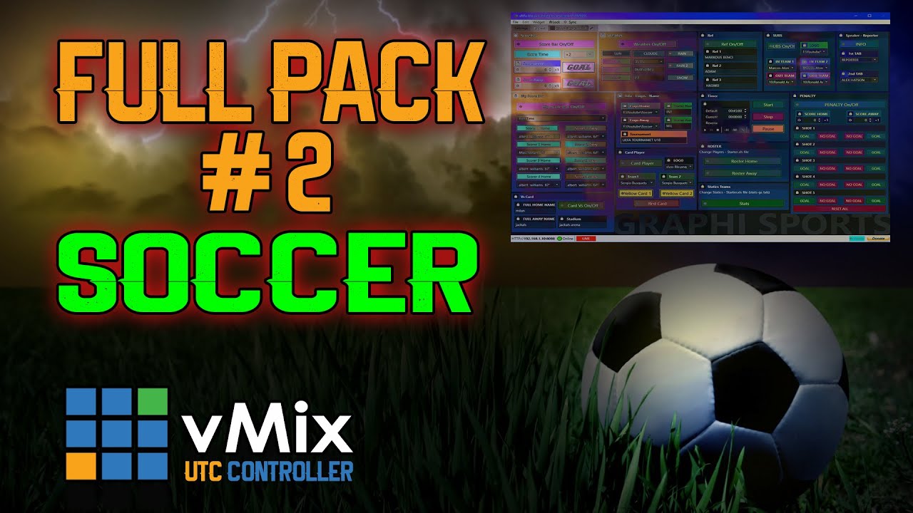 Soccer | Stunning Full Graphics Pack #2 | For vMix | Utc Controller - YouTube