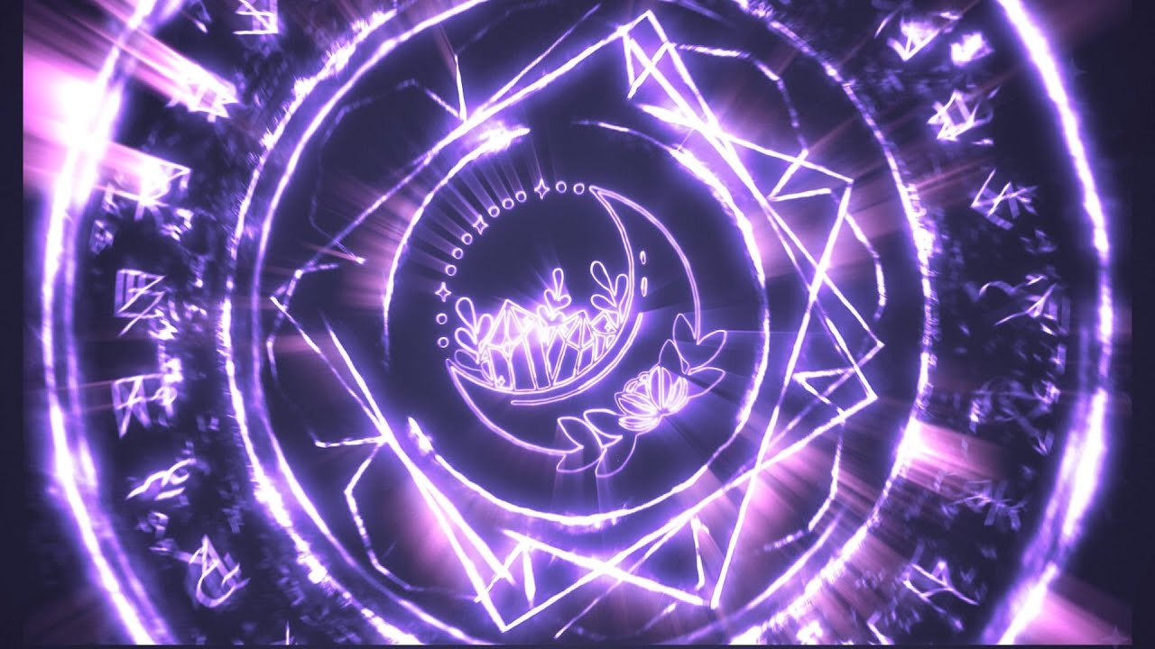 Purple Crystal Moon Magic Seal Symbols Stream Transition Stigner OBS ...