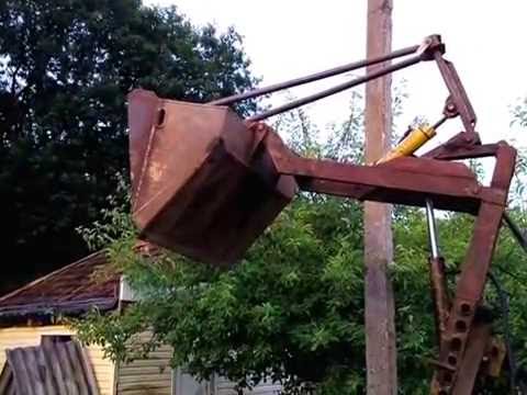 DIY!Самодельный погрузчик своими руками! Homemade tractor rear loader ...