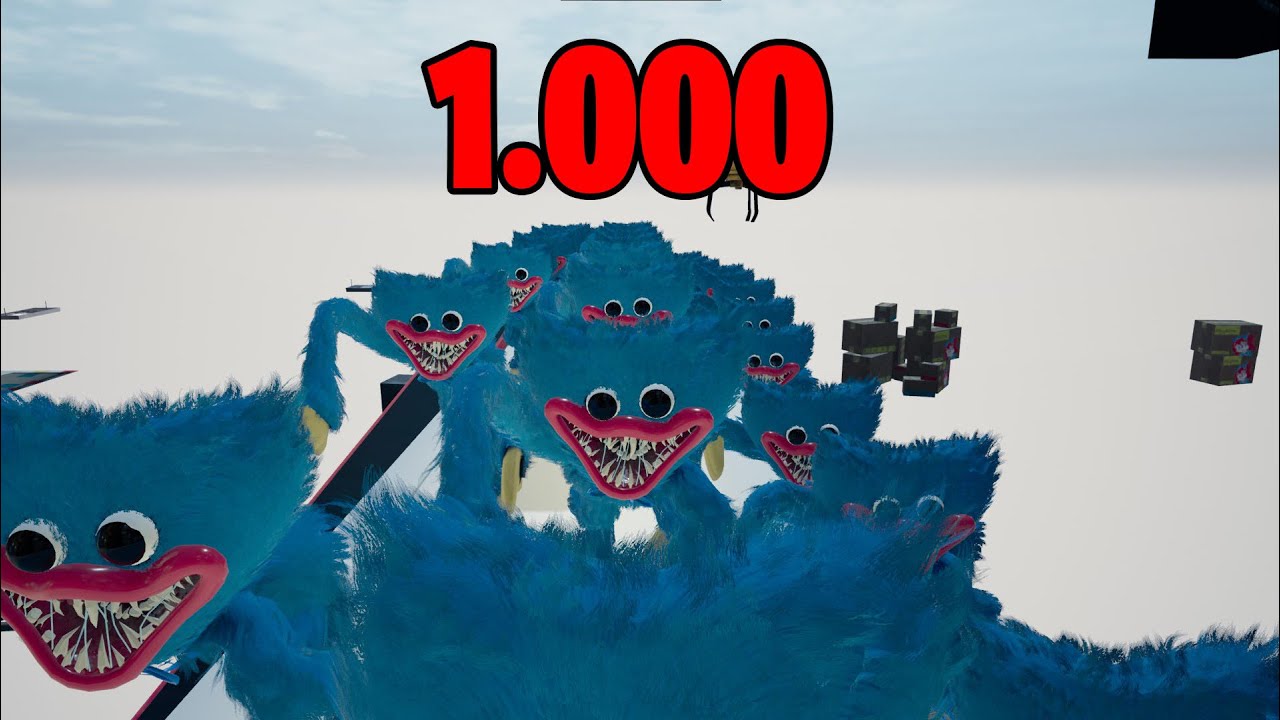 1000 Huggy Wuggy in Poppy PlayTime Chapter 2 - YouTube
