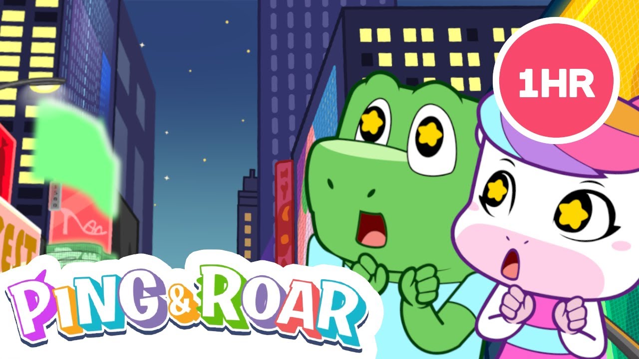 ⏰1 HOUR LONG | Cute Little Dinosaur Cartoon | Ping & Roar | 40 - YouTube