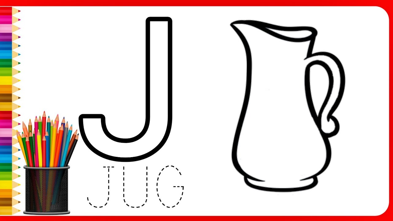 Colour the Alphabet letters। Drawing video for children।ABC Drawing ...