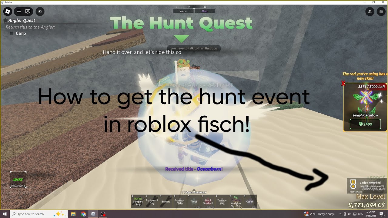 How to get the Hunt event on fisch! - YouTube