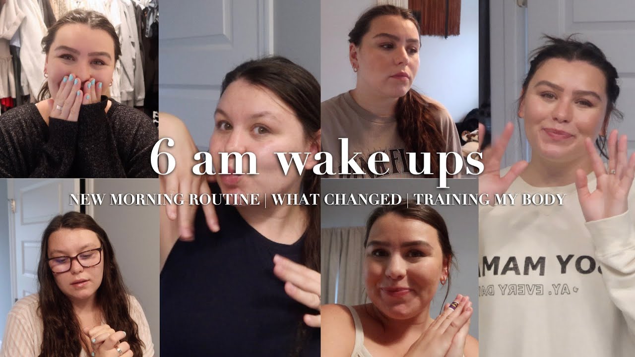 6 AM waking up for a week || TRAINING MY BODY | NEW MORNING ROUTINE ...