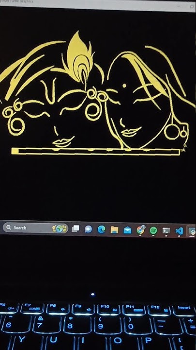 draw lord Krishna and Radha face using python #shorts - YouTube