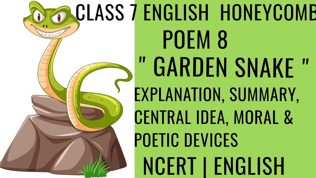 GARDEN SNAKE | EXPLANATION,THEME ,SUMMARY & POETIC DEVICES | CLASS 7 ...