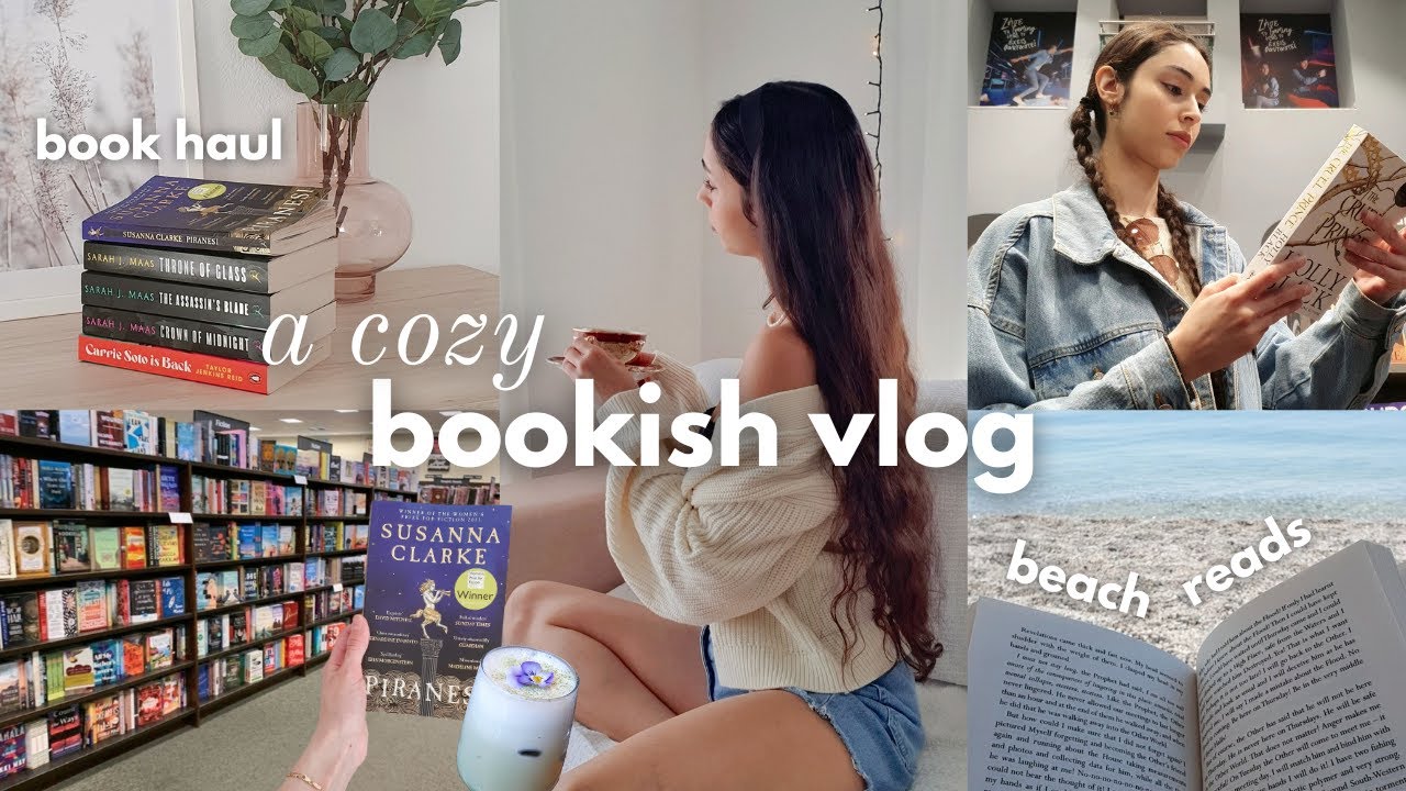 bookstore & reading vlog 📚 book haul, cozy cafes & beach reading *bookish vlog* - YouTube