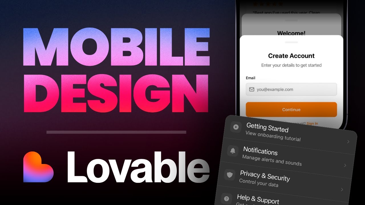 Building Stunning Mobile Interfaces with Lovable - YouTube