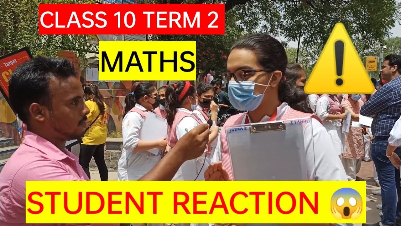 Maths Exam Student Reaction 😱 | Class 10 term 2 Math EXAM Reaction ...