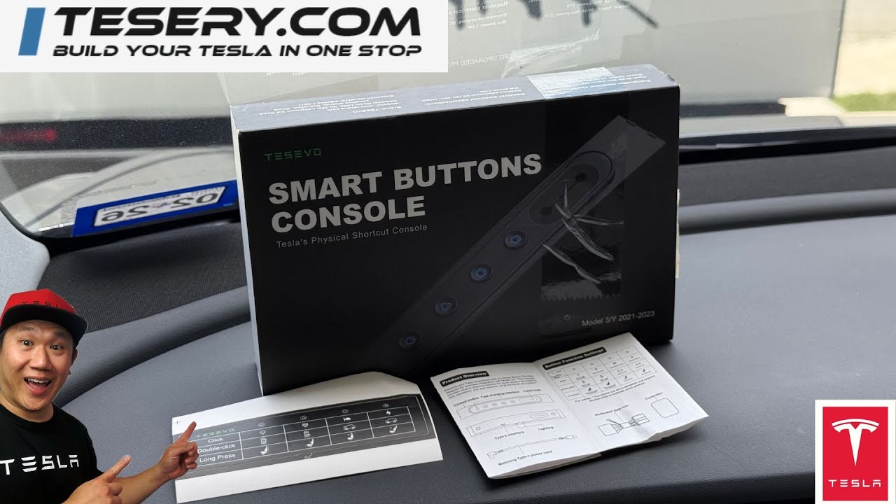 Tesla Physical Shortcut Buttons Console for Model 3/Y - YouTube