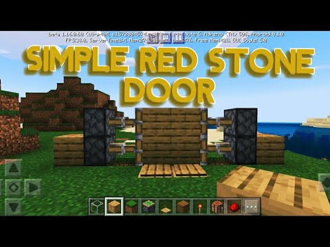 How to Build a Simple Redstone Door in Minecraft - YouTube