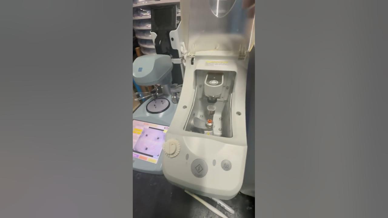 NIDEK lens edger LEX-1000 with ICE mini Plus auto Blocker, used - YouTube