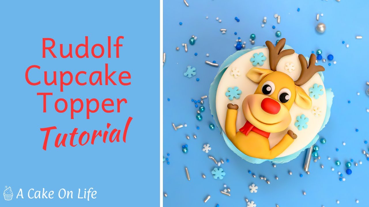 Rudolf Cupcake Topper Tutorial/Christmas Cupcake Decorating Idea - YouTube