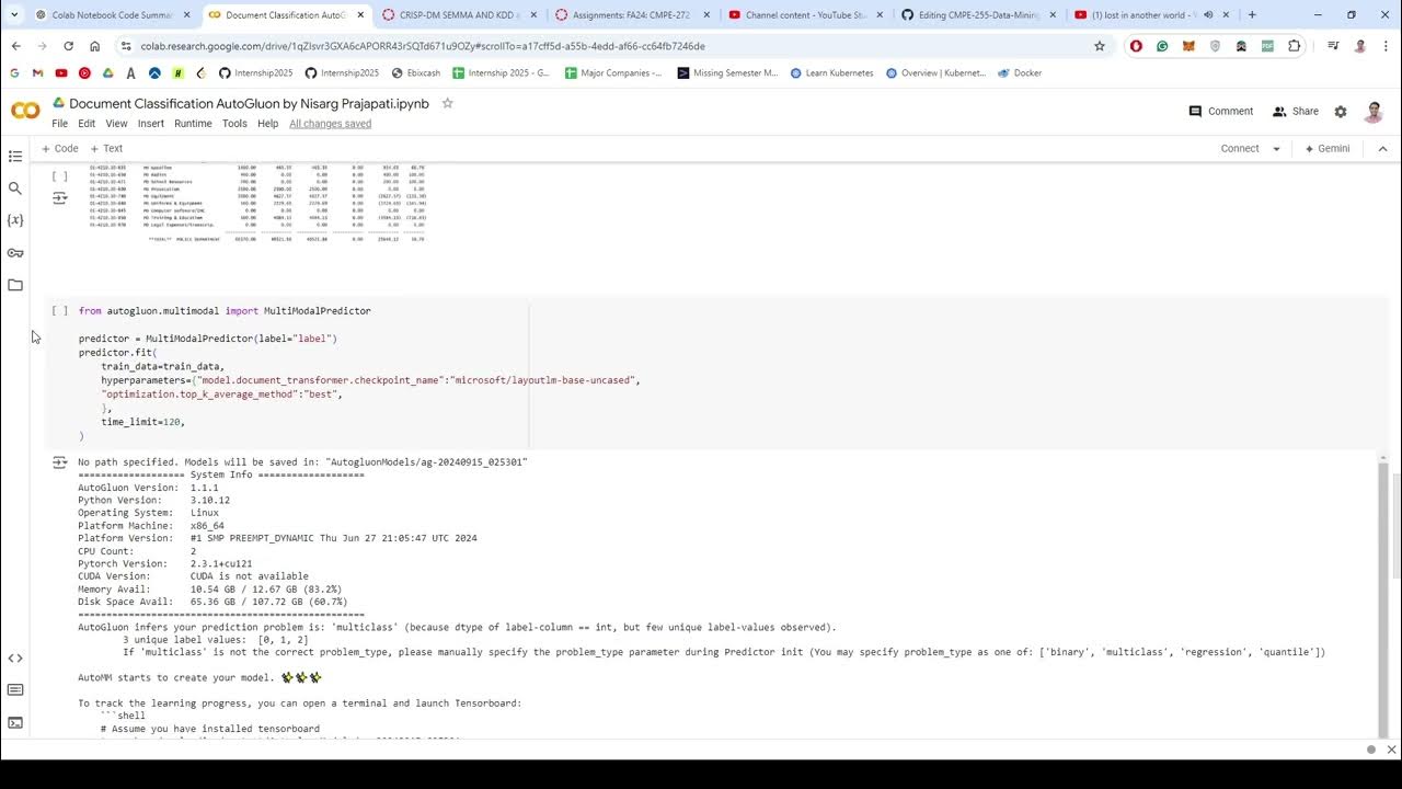 Document Classification AutoGluon by Nisarg Prajapati - YouTube