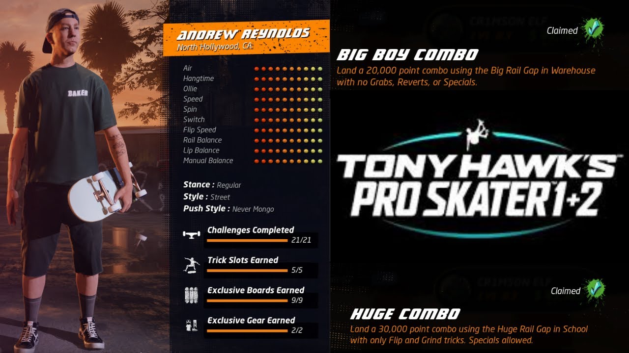 THPS 1+2 Andrew Reynolds Character Specific Locations - YouTube