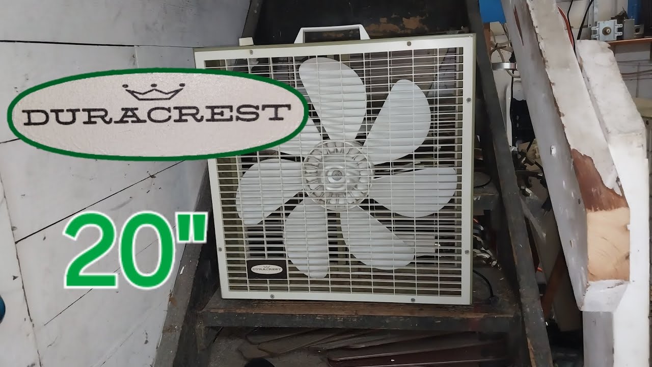 20" Duracrest box fan - YouTube