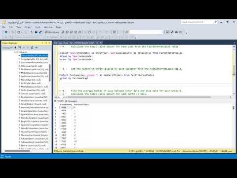 Practice SQL Queries with Adventureworks - YouTube