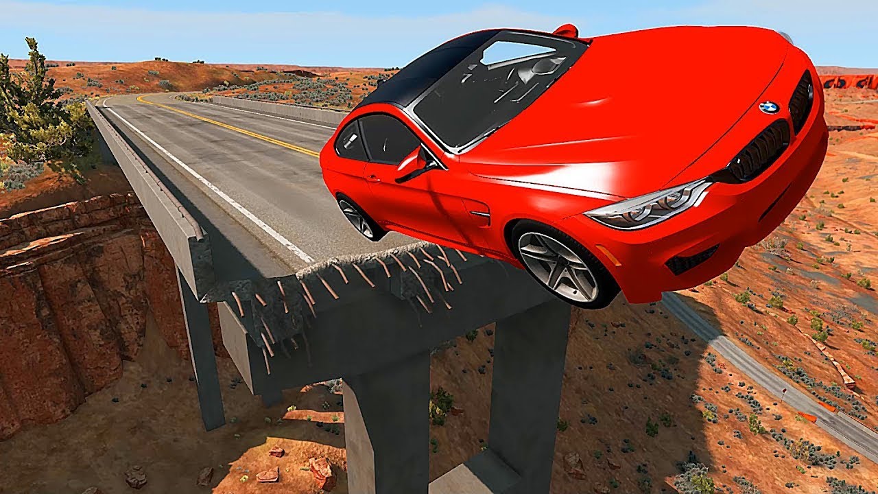 Collapsing Bridge Pileup Car Crashes #30 - BeamNG DRIVE | CrashBoomTest ...