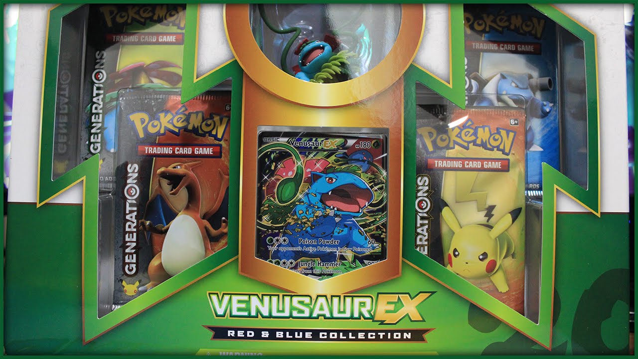 Pokemon TCG - Red & Blue Collection Box [Venusaur EX] Opening w ...