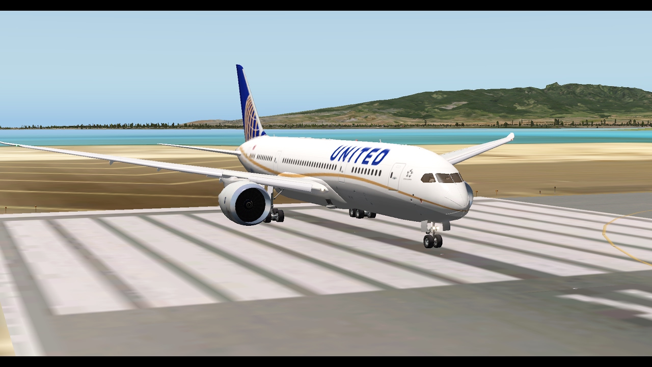 [X-Plane] United Airlines 787 Taking Off From Honolulu (PHNL) - YouTube
