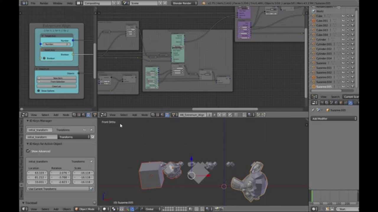 Node-based Extremum Align (by Animation Nodes) - YouTube