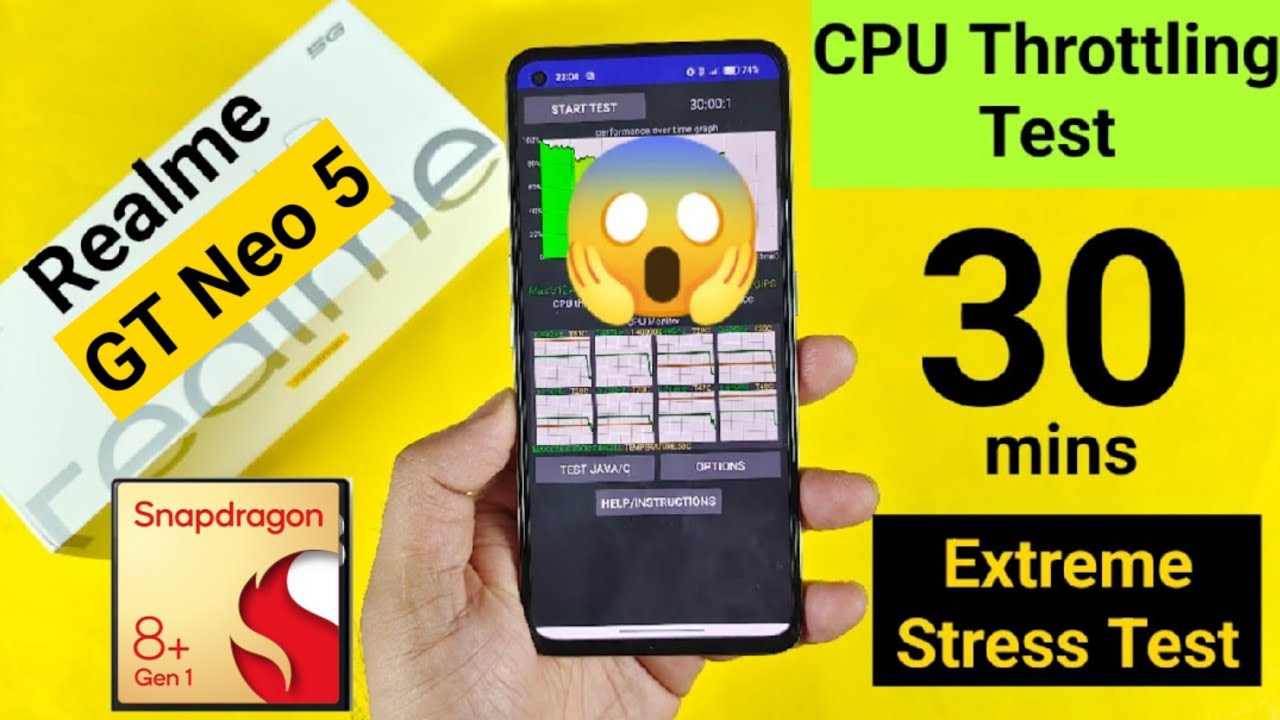 Realme GT Neo 5 CPU Throttling 30mims Extreme Stress Test 🔥🔥🔥 - YouTube