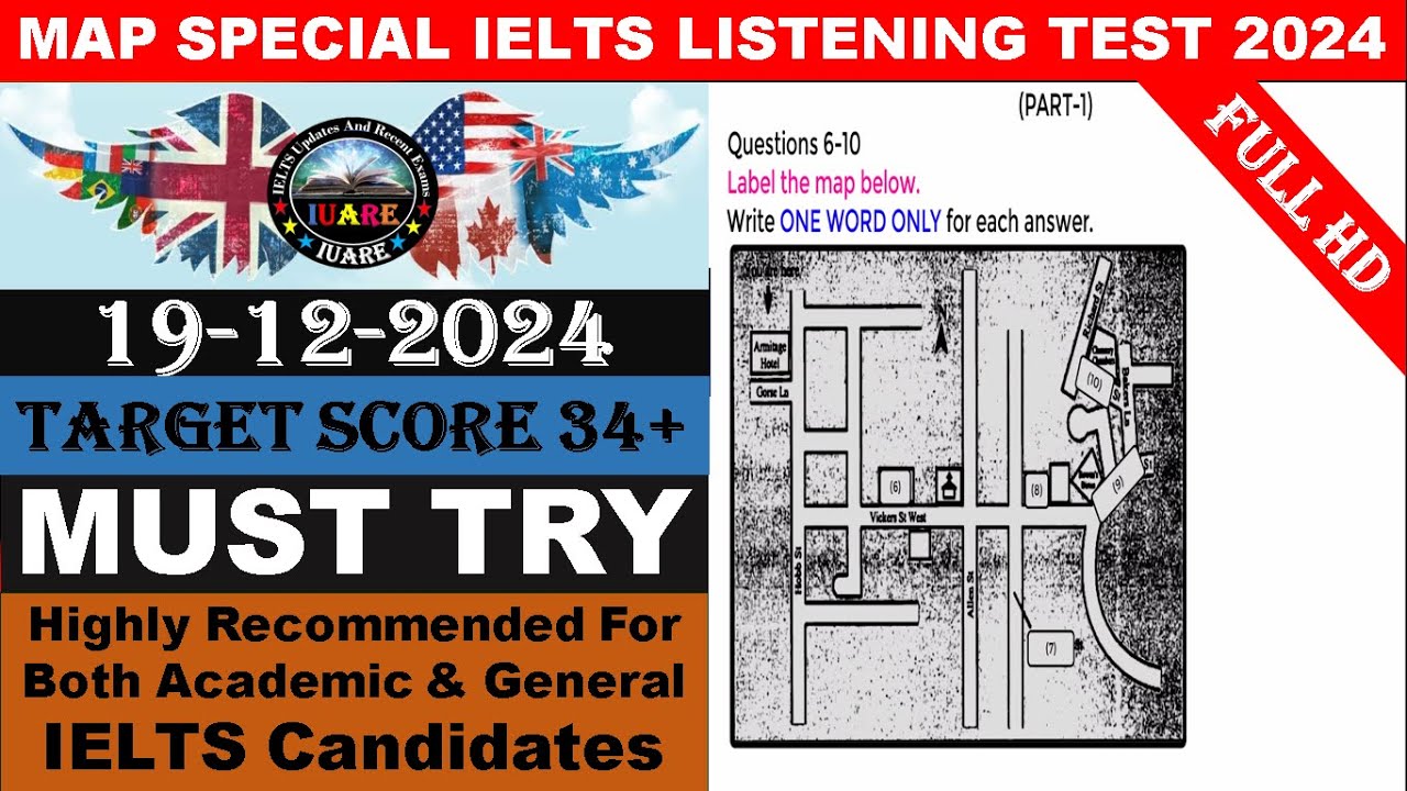 MAP Special IELTS Exam Listening Test With Answers 2024 | 19-12-2024 ...
