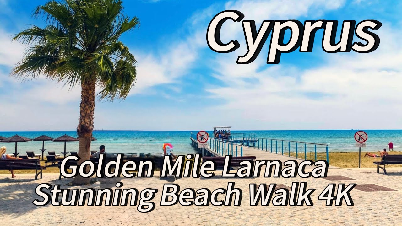 Golden Mile Larnaca: Stunning Beach Walk in Cyprus 🌴 - YouTube