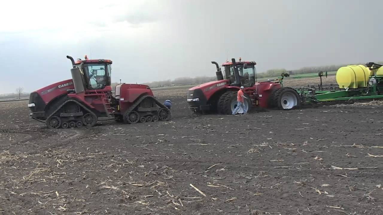 Sproule Farms - How to Pull Out a Stuck Tractor - YouTube