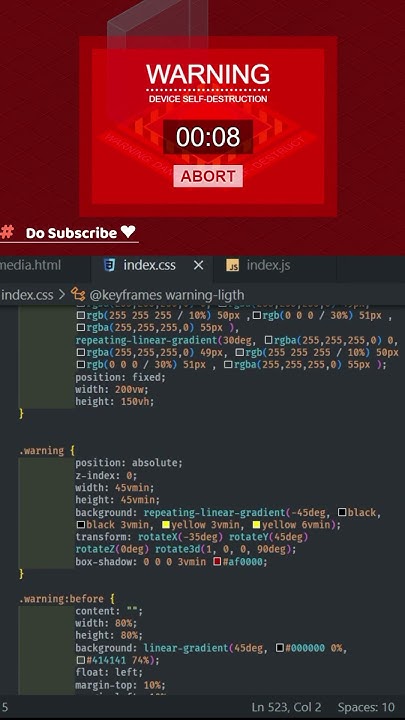 Self Destruct Button 💢 (Source Code) #shorts #css #html #coding #js #website - YouTube
