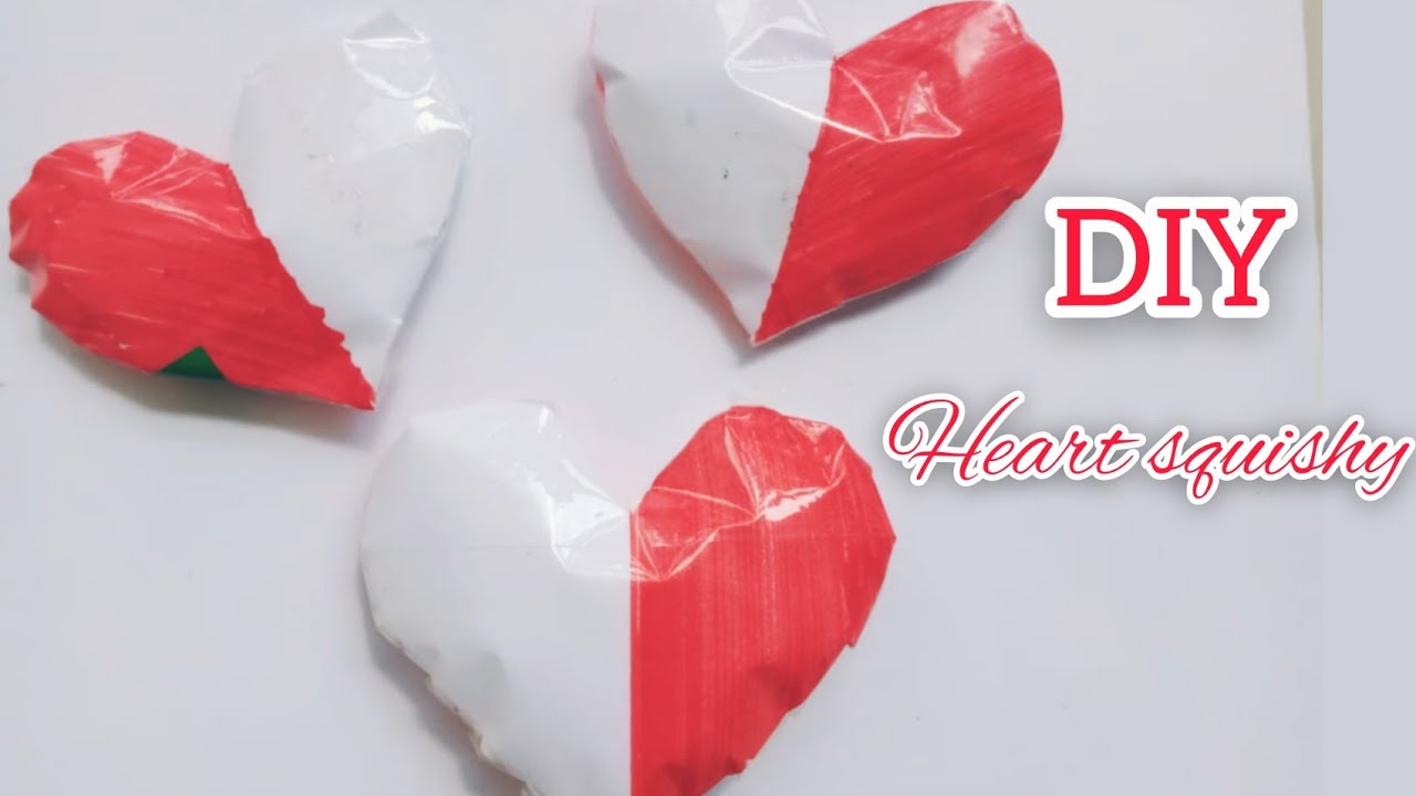 How to make paper heart squishy toys/paper heart squishy/DIY with ...
