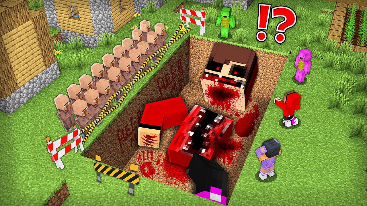 Mikey Buried Scary Jj Alive In Minecraft Challenge Maizen Youtube