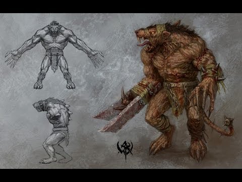 Skaven Rat ogre gameplay. Warhammer Online WoH .Funny Big rat ) - YouTube