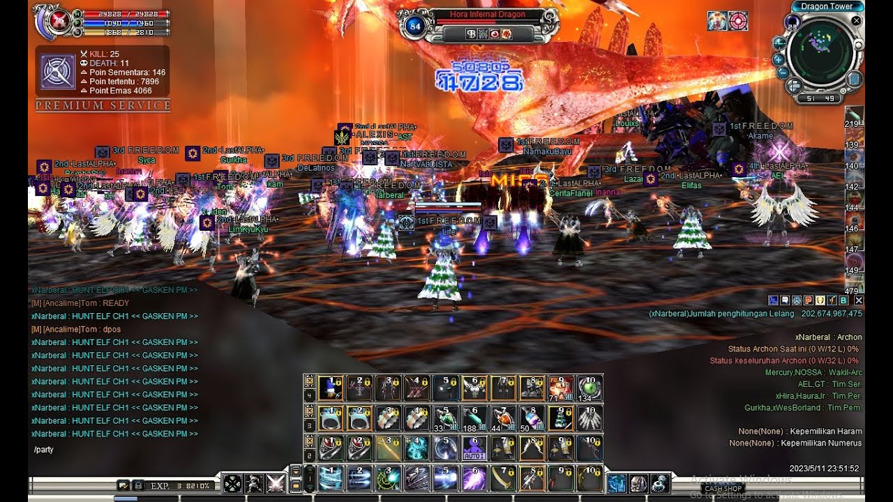RF Online Remastered Cora Cosmic Dps PitBoss Hora Infernal Dragon DOWN ...