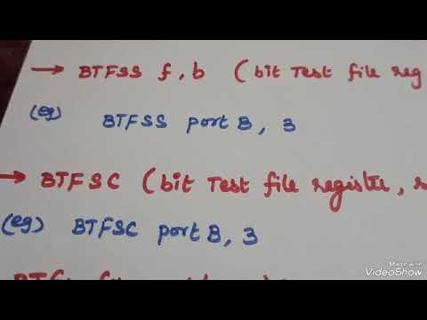 Bit Oriented Instructions/PIC16C61/Instruction Set - YouTube