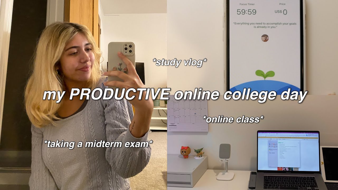 my productive online college day | online class, studying, taking my ...