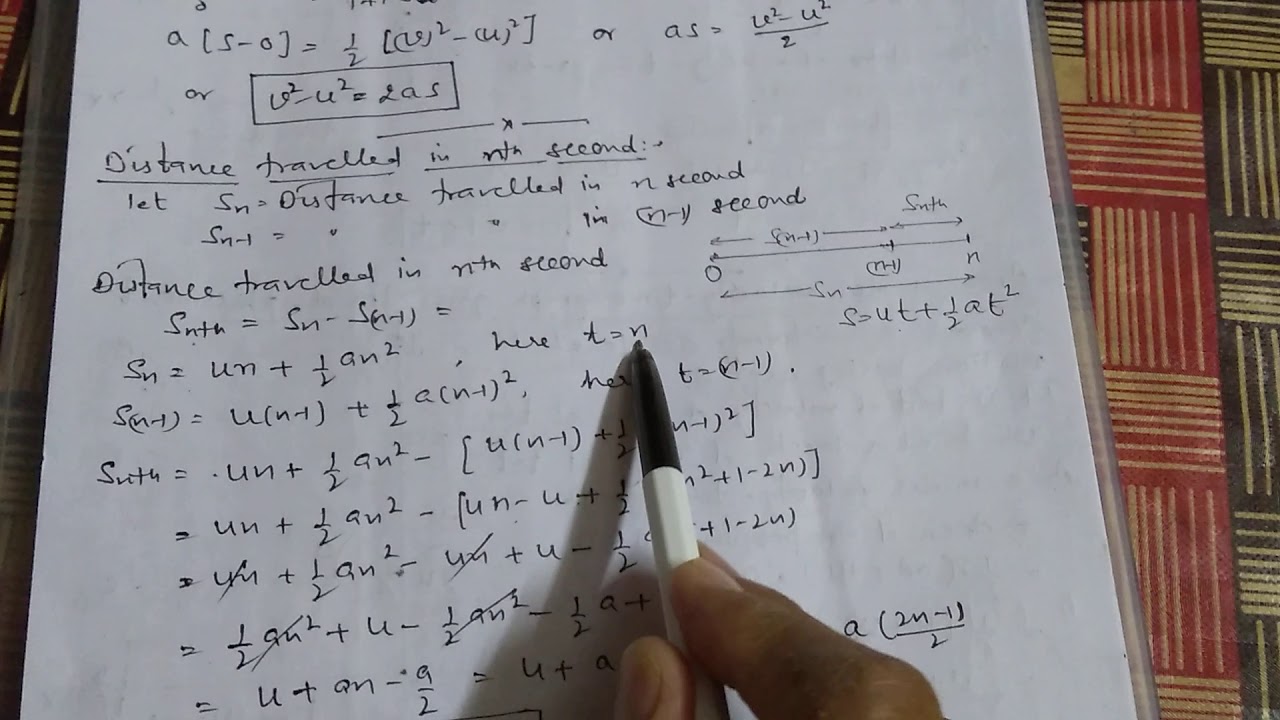 DISTANCE TRAVELED IN nth SECOND - YouTube
