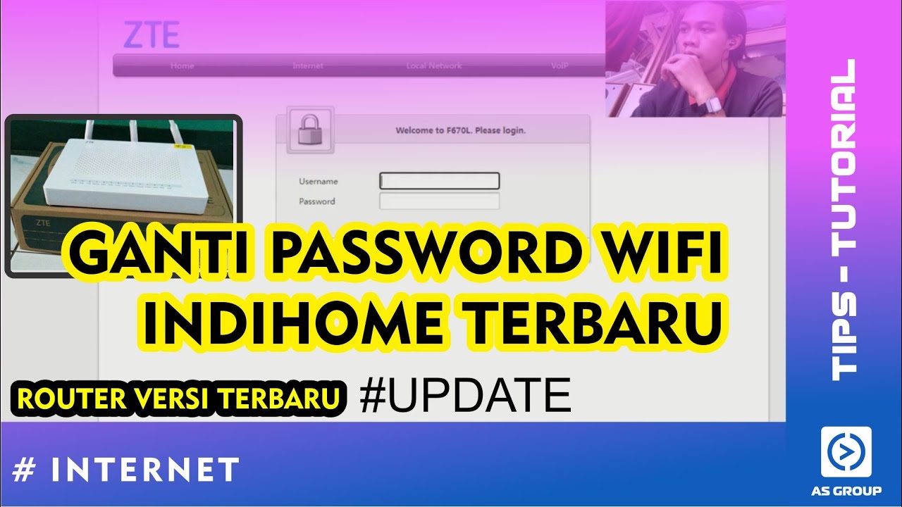 Ganti username dan password Wifi Router indhome Zte Terbaru 2022 ...