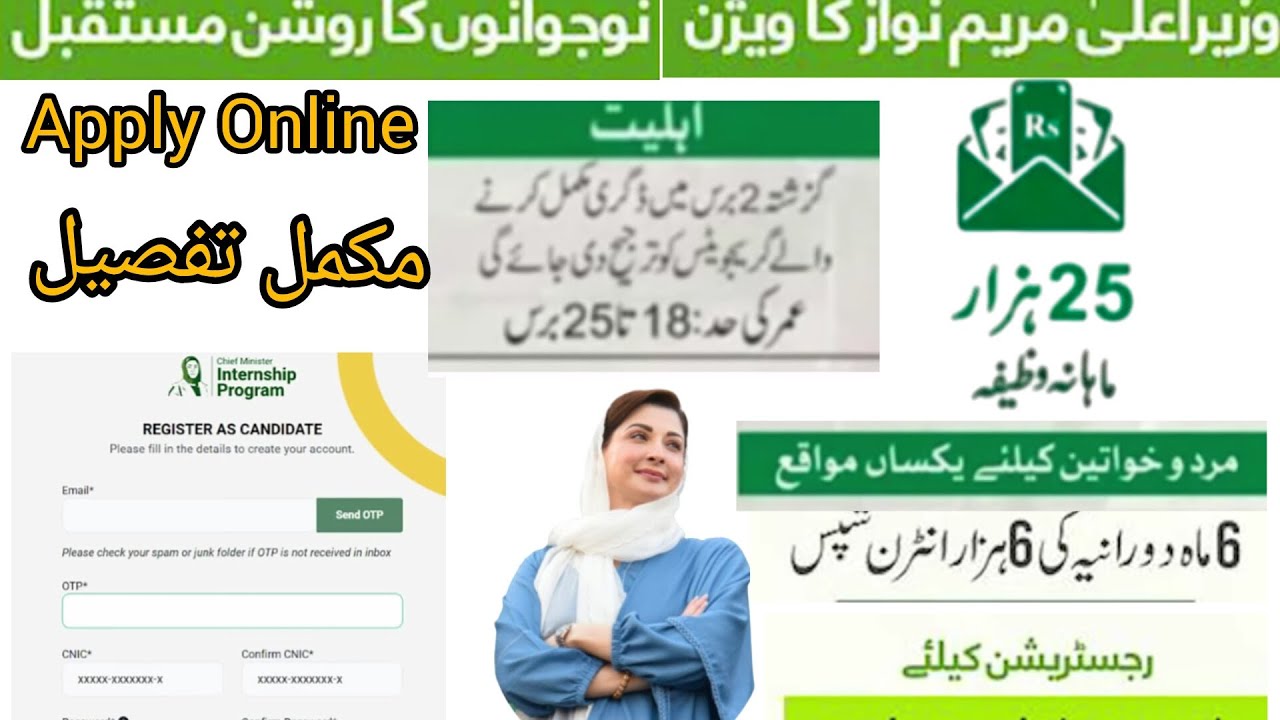 Government of Punjab Internship program apply online cmip.punjab.gov.pk ...