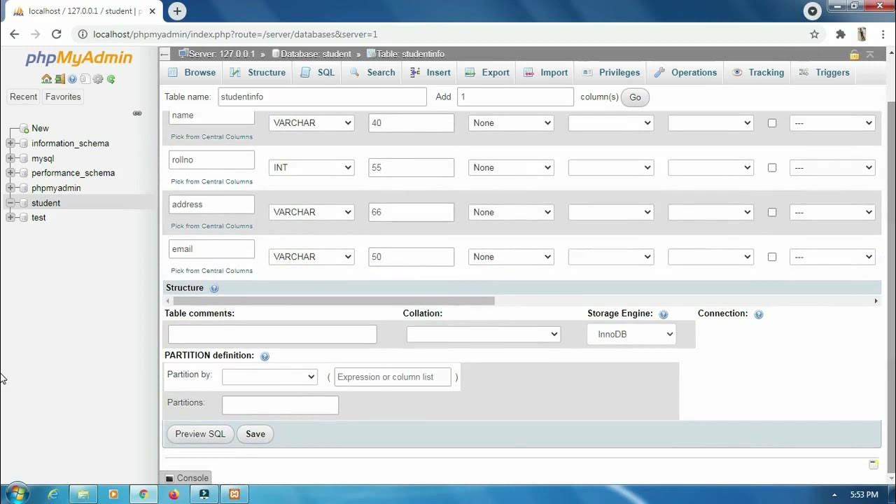 How to create database in XAMPP/ MySQL - YouTube