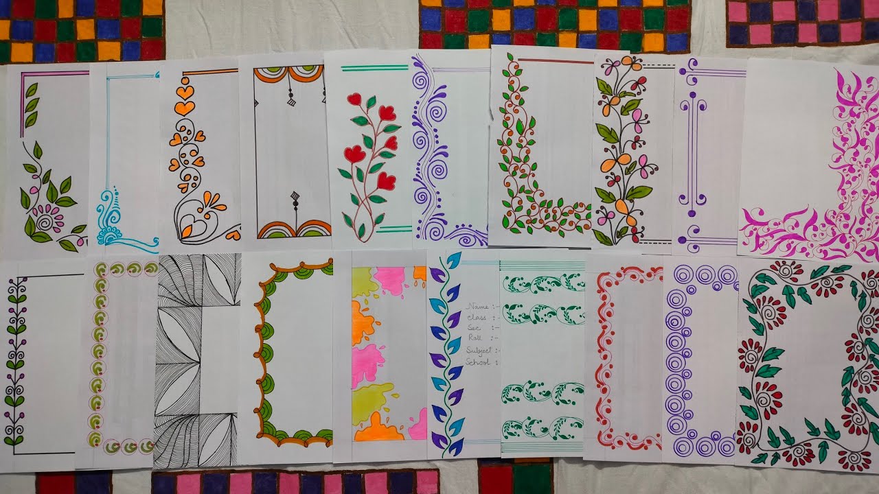 20 UNIQUE TREND ART FRONTPAGE DESIGN FOR SCHOOL PROJECT/ASSIGNMENT ...