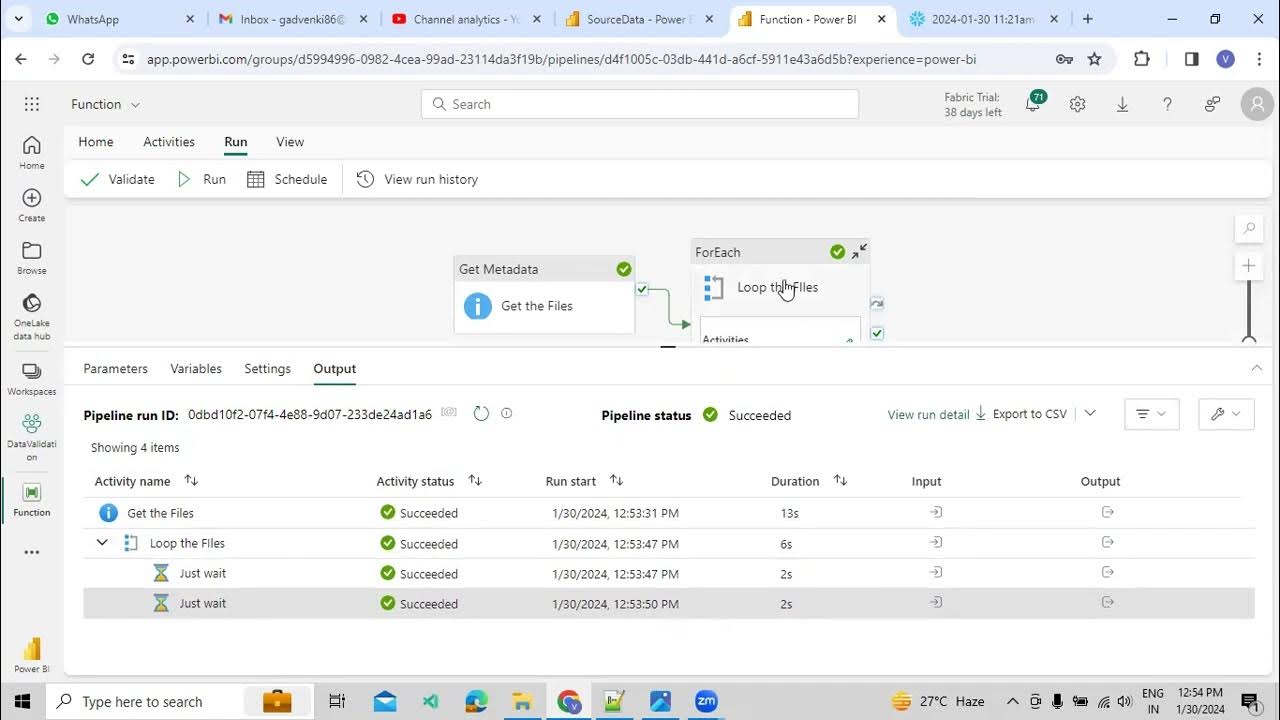 Understand about ForEach Activity using Data Pipelines in Microsoft Fabric in Telugu - YouTube