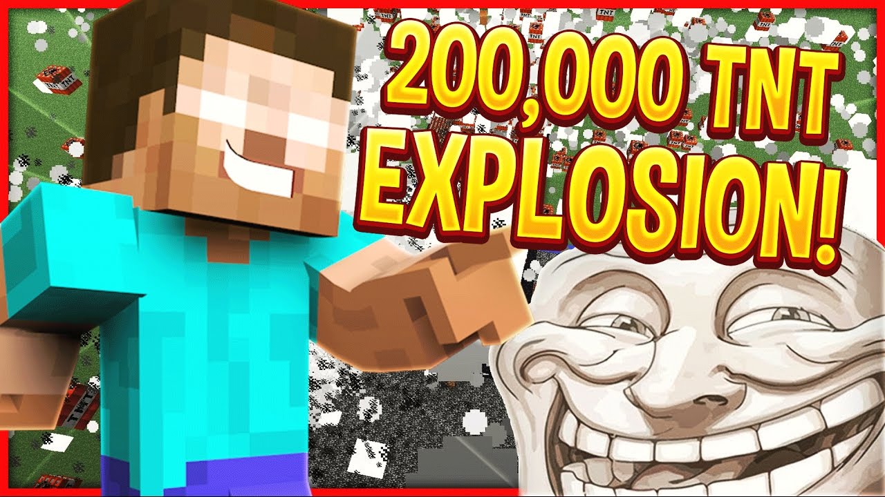 200,000 TNT TROLL! (Minecraft Trolling) - YouTube