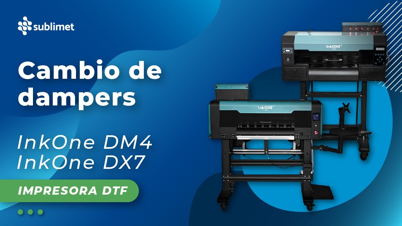 Instalación del damper en la Impresora DTF InkOne DM4 y DX7 - YouTube