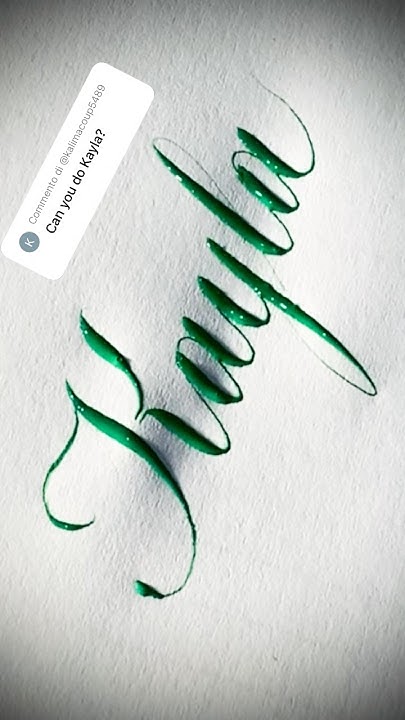 Copperplate calligraphy, tutorial: how I write your name #kayla - YouTube