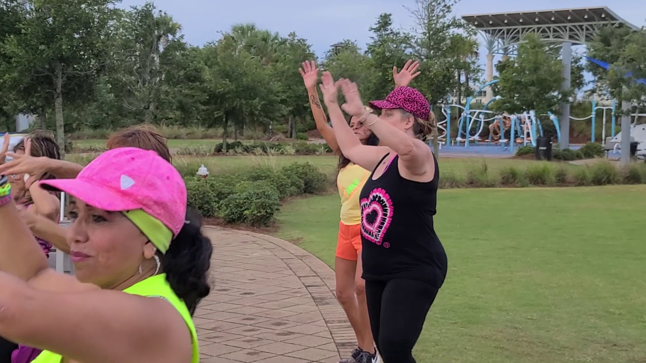 Lv ZUMBA Ladies having sunset fun dance workout!!! - YouTube