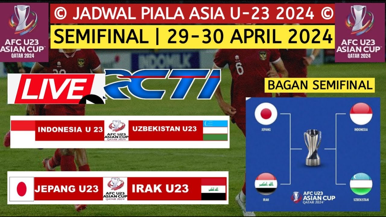 Jadwal Semifinal Piala Asia U23 2024~INDONESIA U23 VS UZBEKISTAN U23 ...