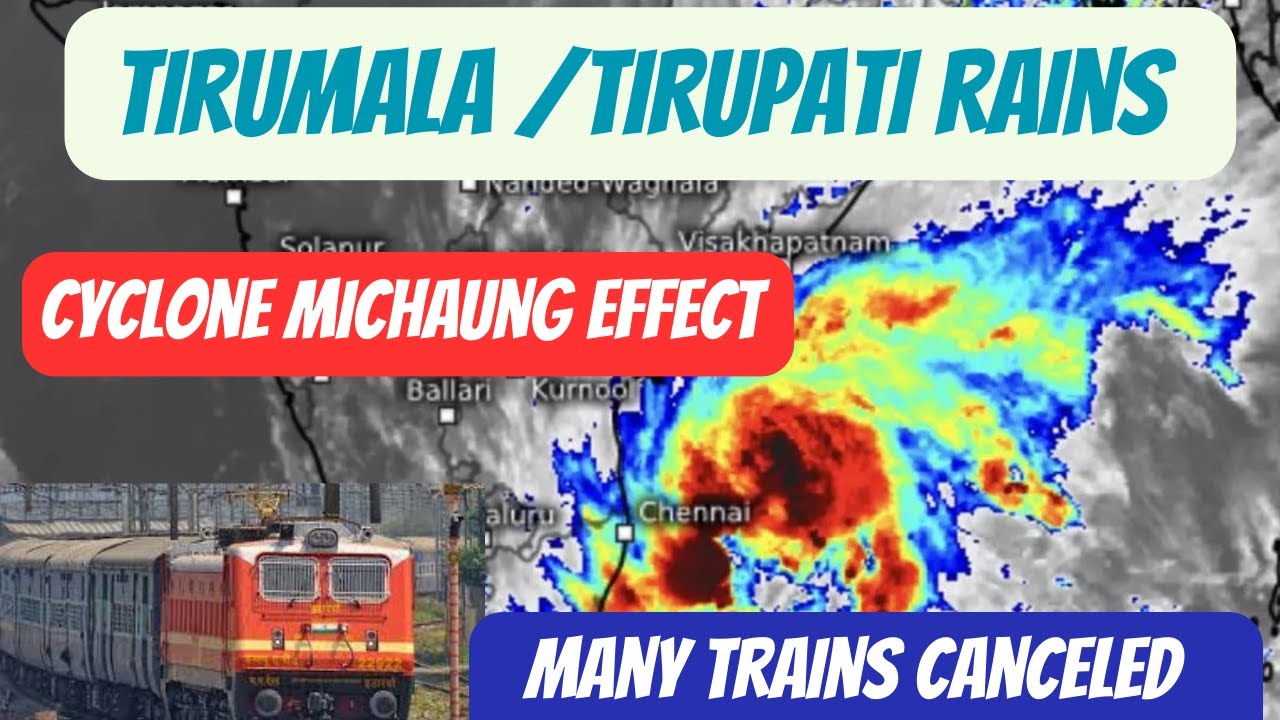 Michaung Cyclone Effect High Alert in AP | Tirupati many trains ...