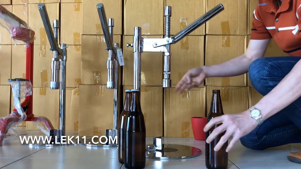 สาธิตการใช้ เครื่องปิดฝาจีบ Demo Hand crown capping tool - YouTube